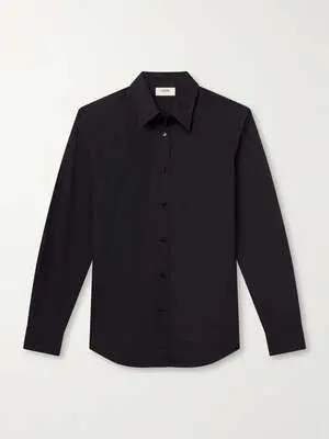 Celine Cotton-poplin Shirt - Black