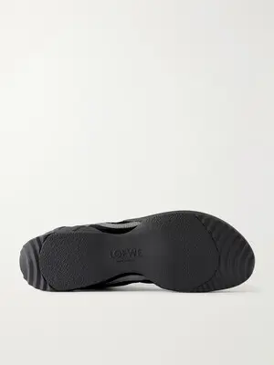 Loewe Grip Suede-trimmed Nylon Sneakers - Black