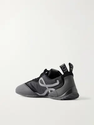 Loewe Grip Suede-trimmed Nylon Sneakers - Black