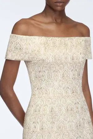 EMILIA WICKSTEAD Antep Dress In Metallic Jacquard