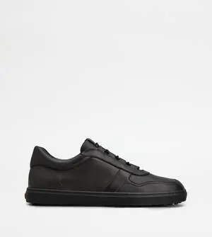 TOD'S Red Dot Sneakers In Leather - Black