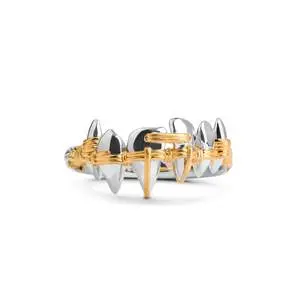KASUN LONDON Silver / Gold Brace Yourself – Polished White Rodium & Gold - Silver/gold