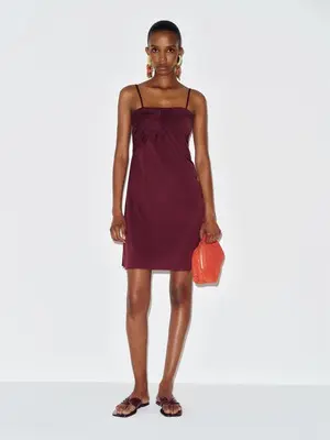 REFORMATION Vintage Jean Paul Gaultier Ruched Dress - Red