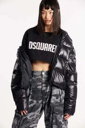 Dsquared2 Cropped Cool Sweatshirt - Black
