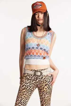 Dsquared2 Jacquard Knit Vest - Black