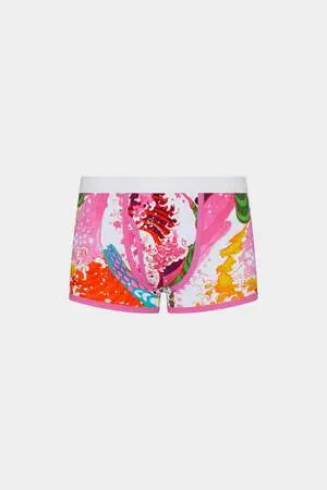Dsquared2 All Over Printed Stretch Cotton Boxer Briefs - Fantasy