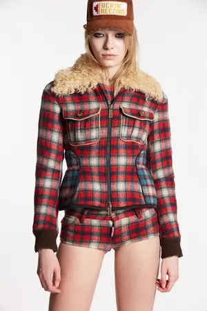 Dsquared2 Canadian Check Wool Blend Jacket