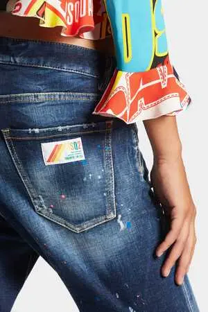 Dsquared2 Dark Neon Splash Wash 642 Jeans
