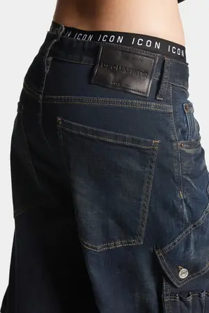 Dsquared2 Black Dusty Wash Eros Cargo Jeans