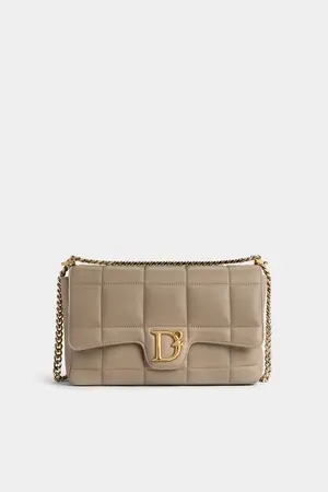 Dsquared2 Quilted Leather Shoulder Bag - Black