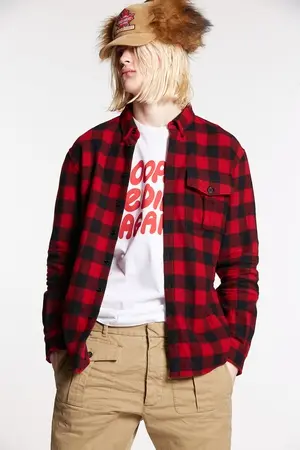 Dsquared2 Big Logo Canadian Relaxed Dan Shirt
