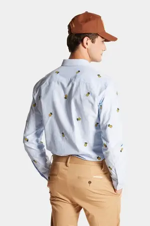 Dsquared2 Embroidered Fruits Shirt - Blue