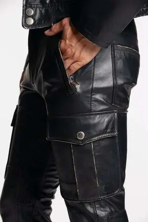Dsquared2 Leather Cargo Pants