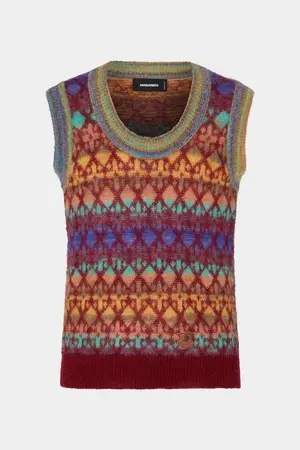 Dsquared2 Jacquard Vest Knit