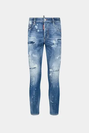 Dsquared2 Medium Iced Spots Wash Super Twinky Jeans - Blue
