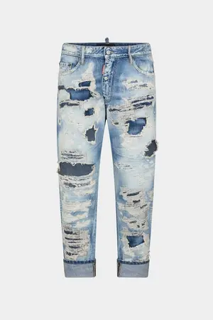 Dsquared2 Shark Bite Wash Big Brother" Distressed Jeans