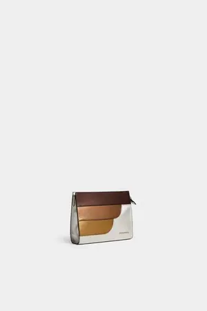 Dsquared2 Metallic Leather Degradé Effect Clutch