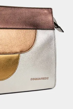 Dsquared2 Metallic Leather Degradé Effect Clutch