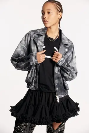 Dsquared2 Grey Camo Wash Jacket - Black