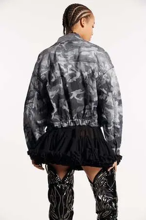 Dsquared2 Camouflage Wash Denim Jacket