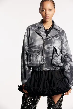 Dsquared2 Camouflage Wash Denim Jacket