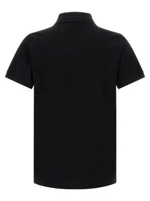 Fendi Ff Metallic Logo Polo Shirt - Black