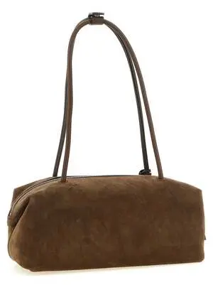 Max Mara Suede Leather Boston Top Case Shoulder Bag