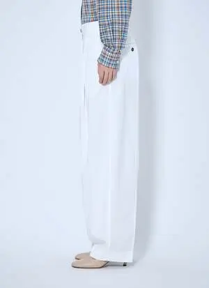 TOTEME Single Pleat Cotton Trousers