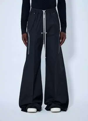 Rick Owens Wide-leg Cotton Blend Trousers - Black