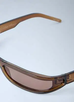 Rick Owens Rectangle Sunglasses - Brown