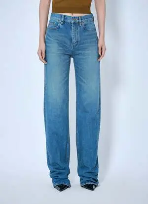 Saint Laurent Flared High-waisted Five-pocket Jeans - Blue