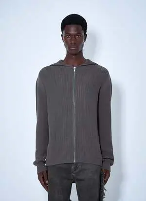 Rick Owens Wool Zipped Hoodie - Gray