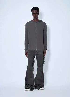 Rick Owens Wool Zipped Hoodie - Gray