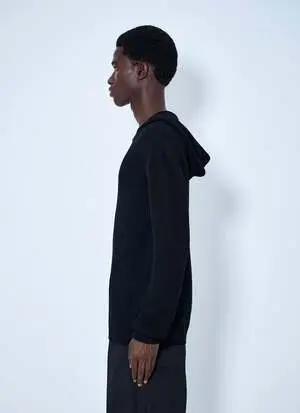 Rick Owens Ribbed Knit Zip Hoodie