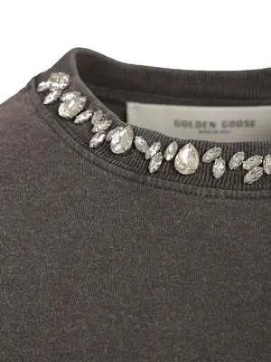 GOLDEN GOOSE Embellished Crewneck T-shirt - Gray