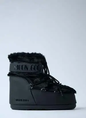 Moon Boot Icon Low Nylon Lace-up Boots - Black