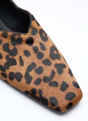TOTEME The Everyday Flat Leopard Print Poney-hair Shoes