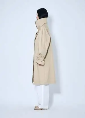 TOTEME Oversized Cotton Trench Coat - Cream