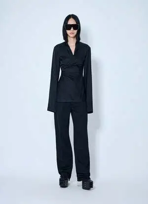 Rick Owens Laura Satin Wrap Top