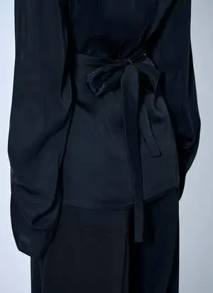 Rick Owens Laura Satin Wrap Top