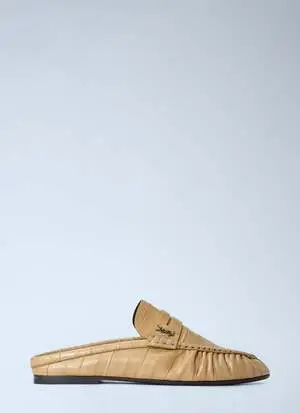 Saint Laurent Le Loafers Mules - Cream