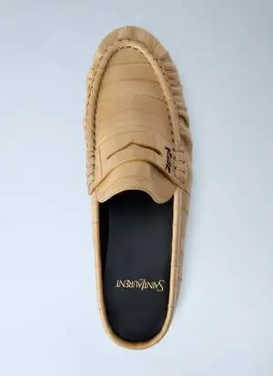 Saint Laurent Le Loafers Mules - Cream