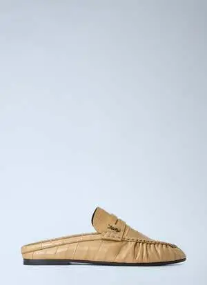 Saint Laurent Le Loafers Mules - Cream