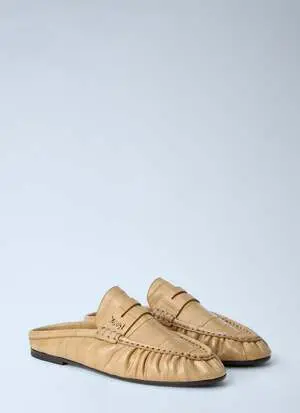 Saint Laurent Le Loafers Mules - Cream