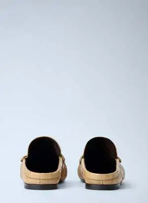 Saint Laurent Le Loafers Mules - Cream