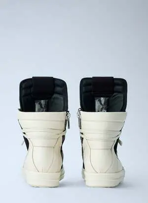 Rick Owens High-top Paneled Suede Sneakers - Black
