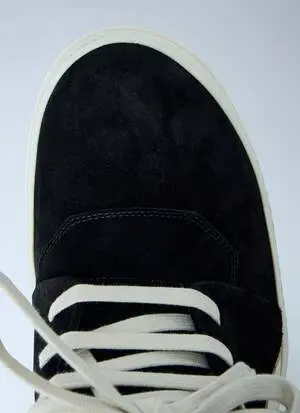 Rick Owens High-top Paneled Suede Sneakers - Black