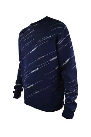 Balenciaga Alphabet Logo Fine Knit Crewneck Sweater