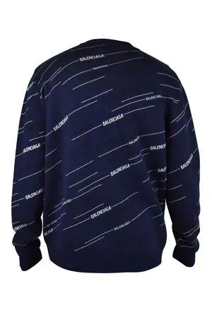 Balenciaga Alphabet Logo Fine Knit Crewneck Sweater