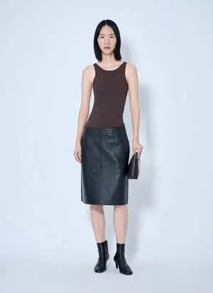 TOTEME Paneled Leather Skirt